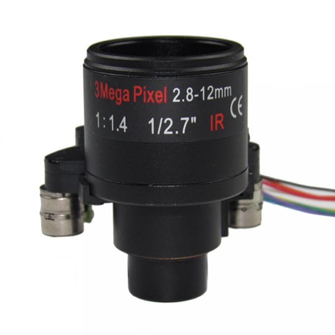 Varifocal Stepping Motorized Zoom Lens 2.8-12mm Multi Coating Surface ...